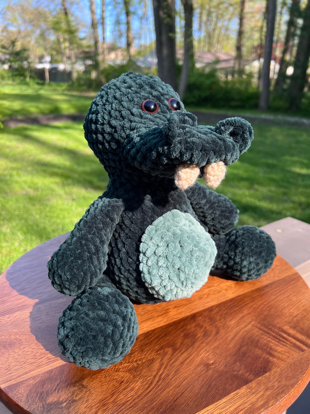 Alligator Crochet Plushie Handmade Stuffed Animal - Etsy