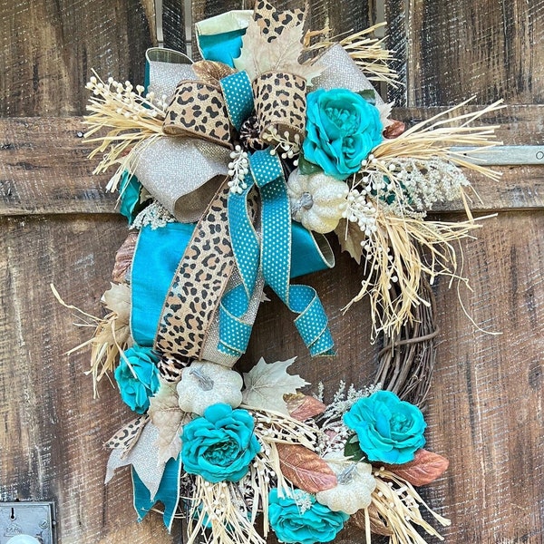Teal Fall Decor - Etsy