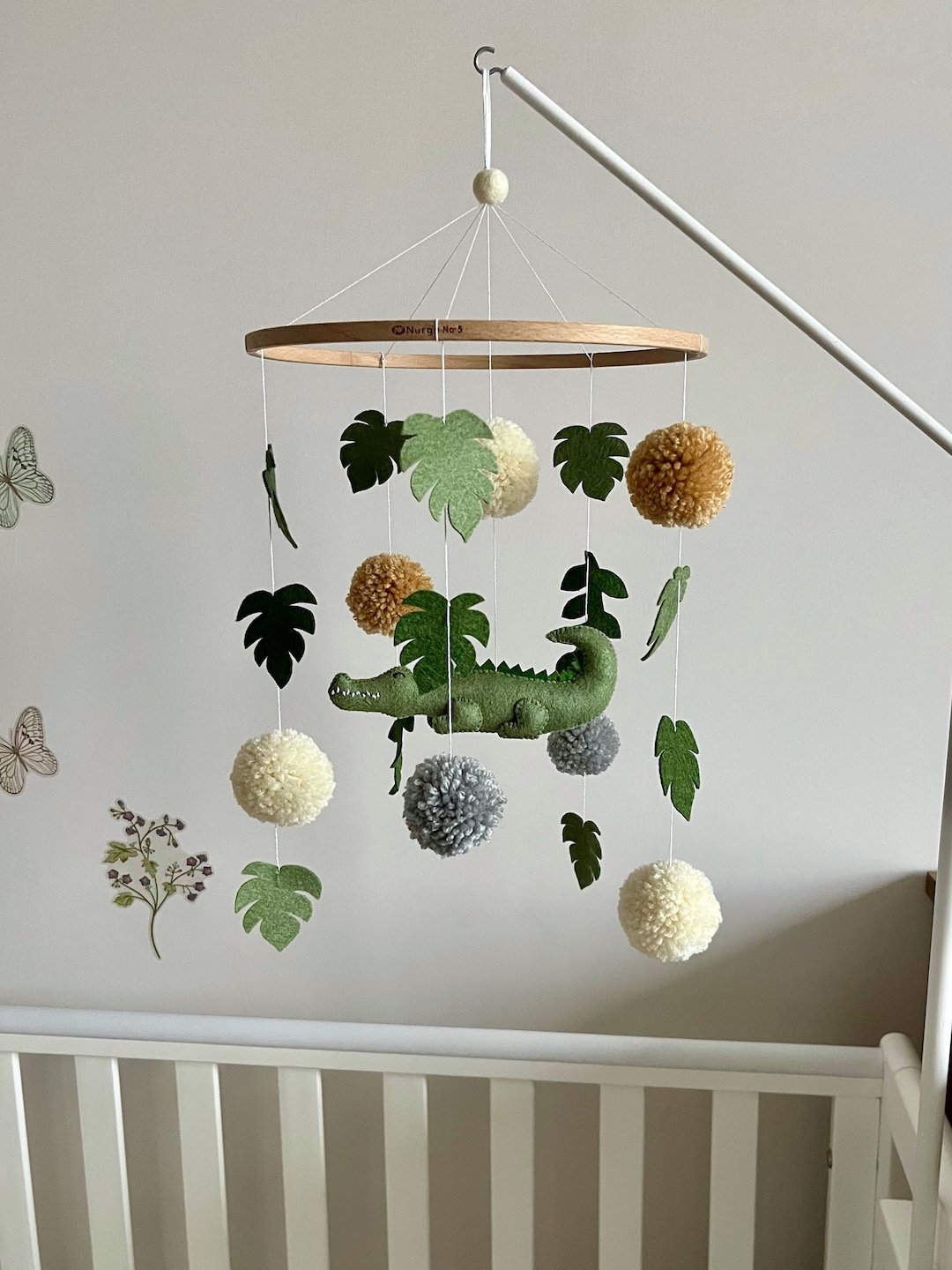 Cute Alligator Mobile for Baby Nursery Crocodile Baby Crib Mobile ...