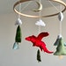 Red Dragon Mobile for Baby Nursery Fantasy Nursery Felt Dragon Gender ...