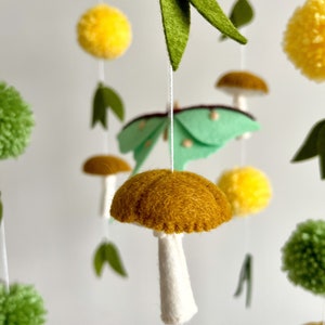 Luna Moth Baby Mobile Nursery Decor Mushroom Nursery Cottagecore Crib ...