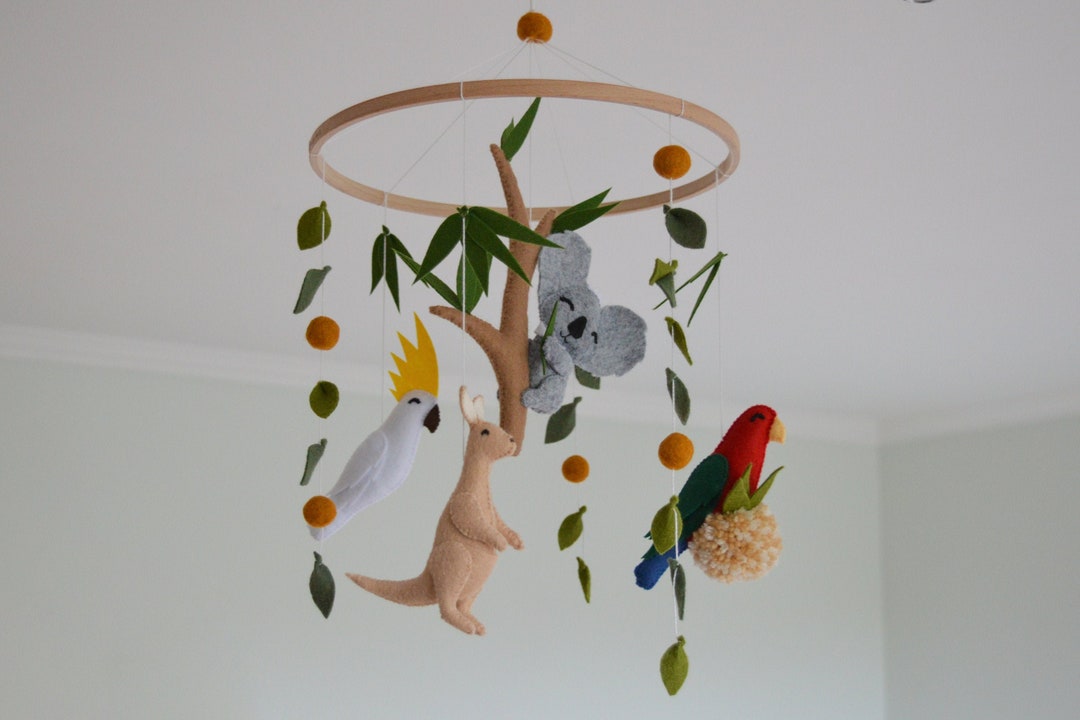 Kangaroo Mobile Australian Animals Mobile Koala Mobile Around Crib ...