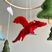 Red Dragon Mobile for Baby Nursery Fantasy Nursery Felt Dragon - Etsy