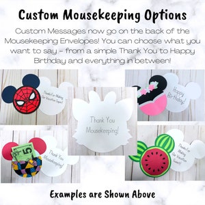 Mousekeeping Envelopes Disney Princess Designs Money Tip - Etsy
