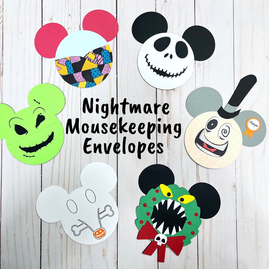 Nightmare Before Christmas Mousekeeping Envelopes | Money Tip Envelope ...