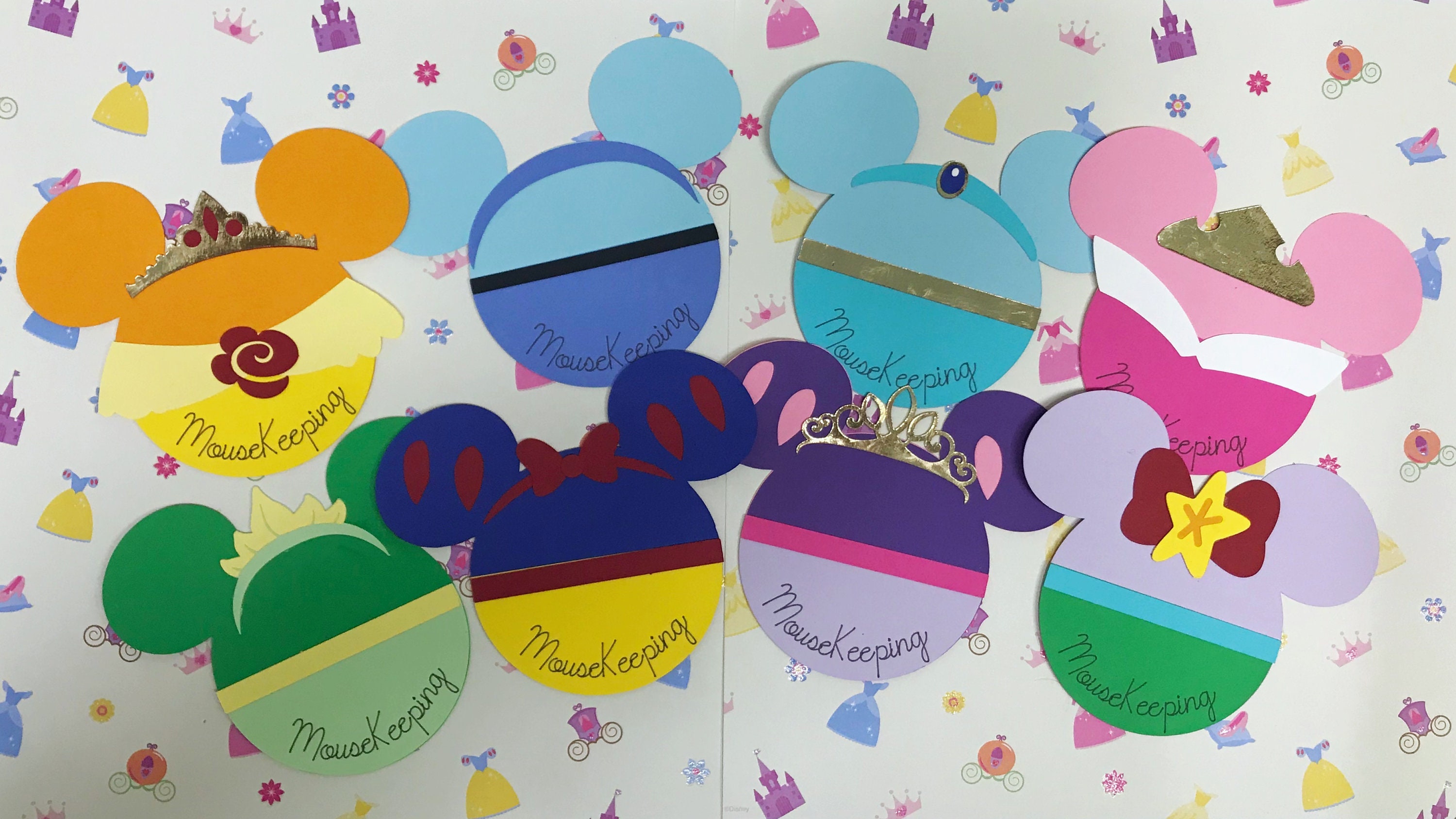 Mousekeeping Envelopes Disney Princess designs Money Tip | Etsy