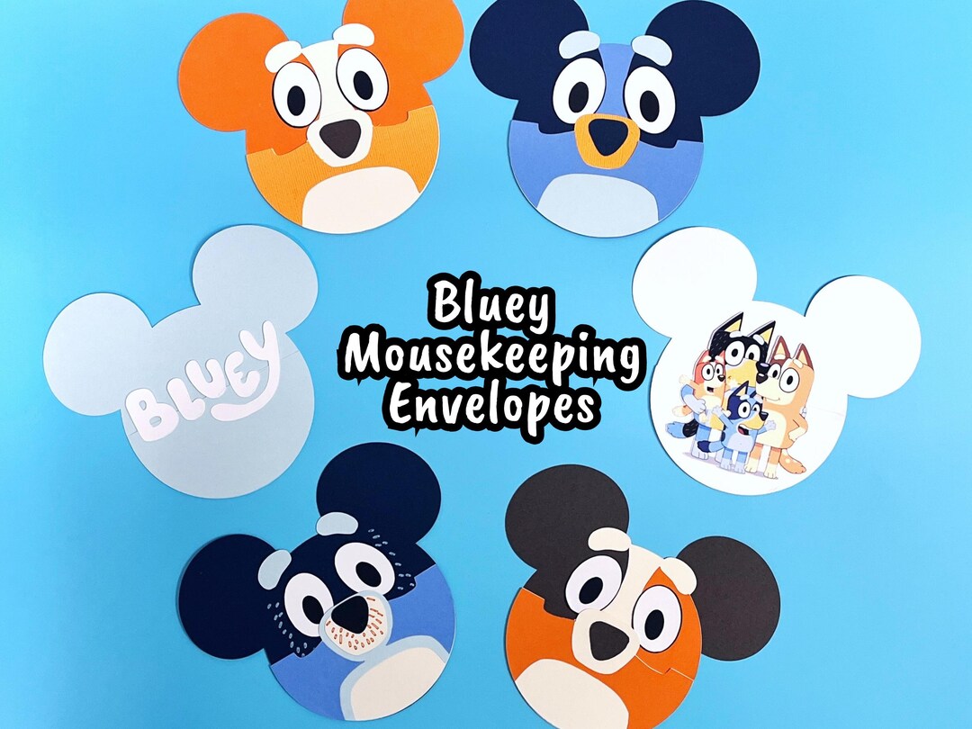 Bluey Mousekeeping Envelopes | Money Tip Envelope | Disney Gift Card ...