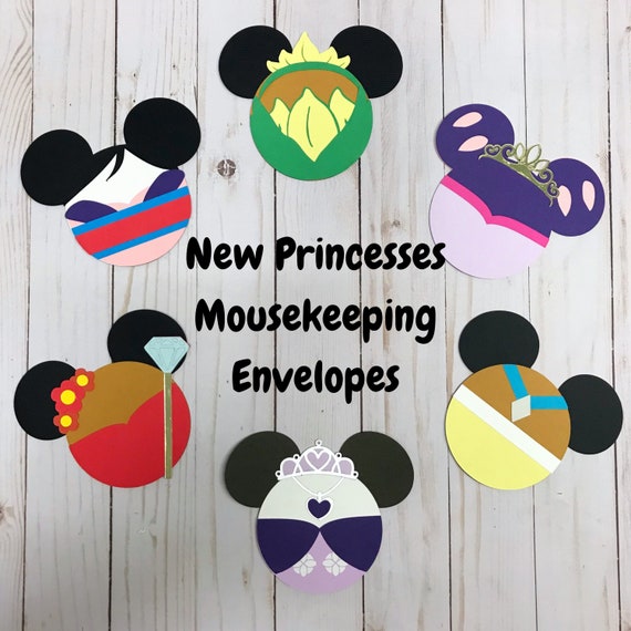 Disney Princesses Mousekeeping Envelopes Set of 6 Money - Etsy