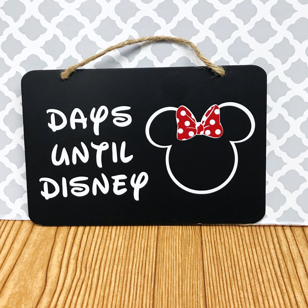 Disney Chalkboard Countdown Sign Days Until Disney Disney Decor Wall ...