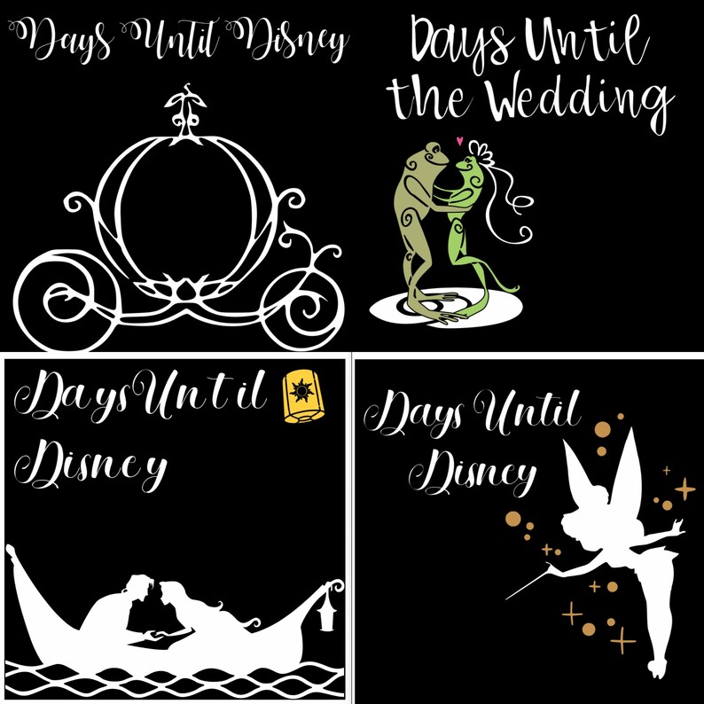 Disney Chalkboard Countdown Sign Days Until Disney Disney - Etsy