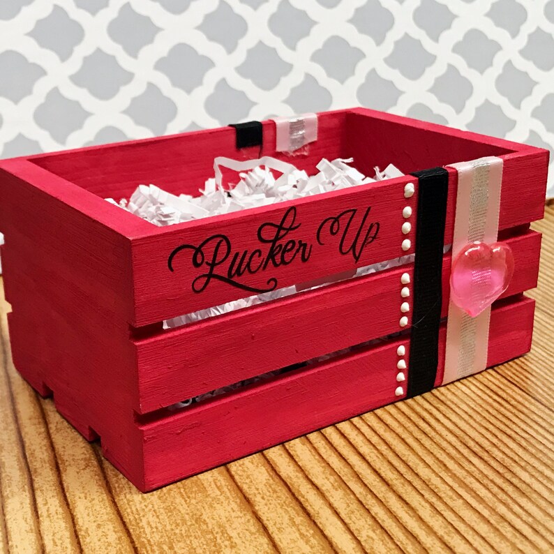 Pucker up Kissing Booth Crate Holds Chocolate Kisses or | Etsy