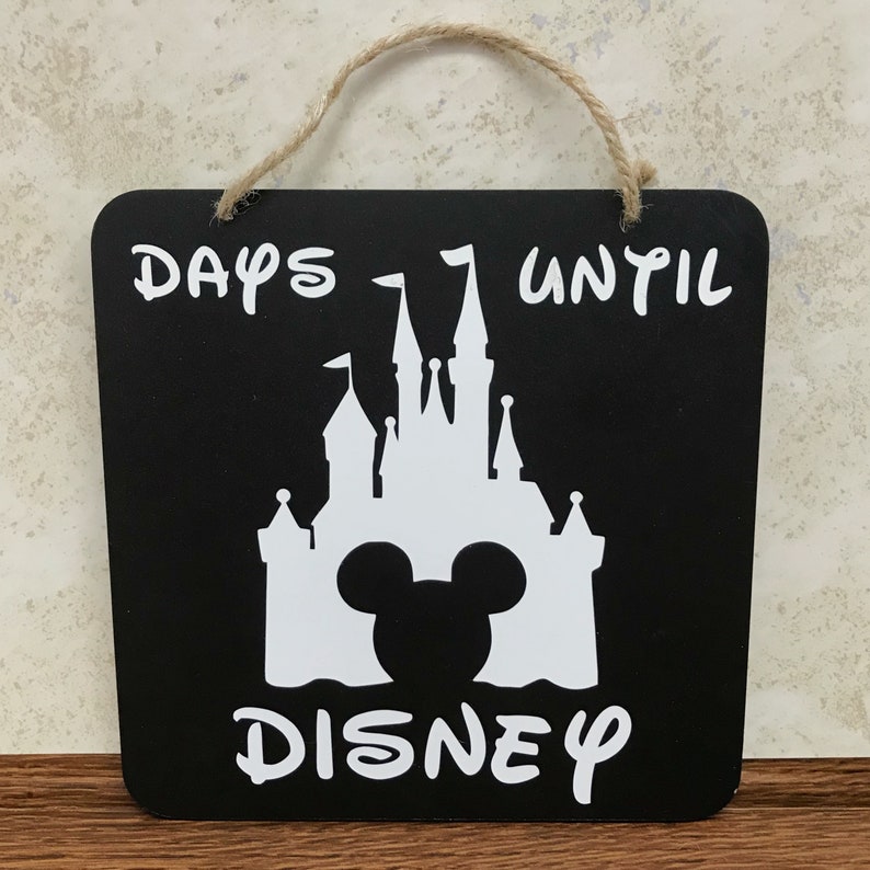 Disney Chalkboard Countdown Sign Days Until Disney Days - Etsy