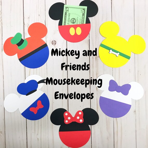 Mickey & Friends Mousekeeping Envelopes Money Tip Envelope | Etsy