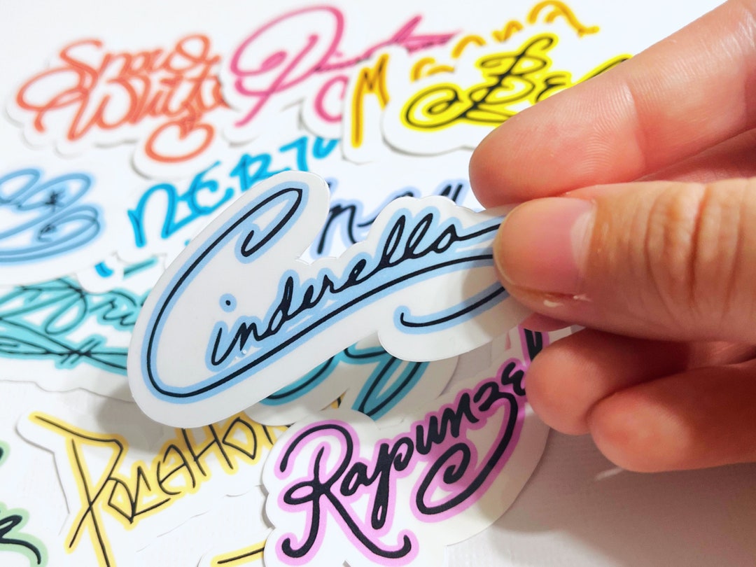 Disney Hand-drawn Autograph Die Cut Sticker | Signature | Autograph ...