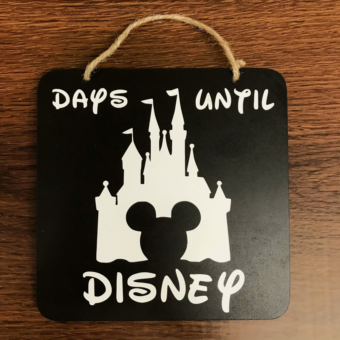 Disney Chalkboard Countdown Sign Days Until Disney Days - Etsy