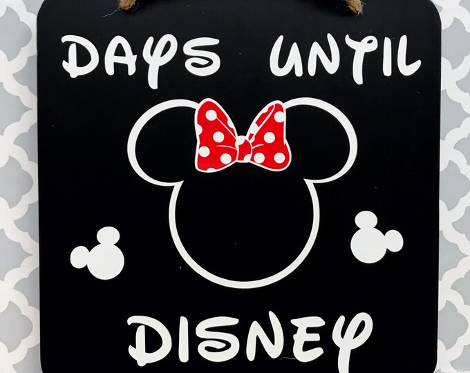 Disney Chalkboard Countdown Sign Days Until Disney Disney - Etsy