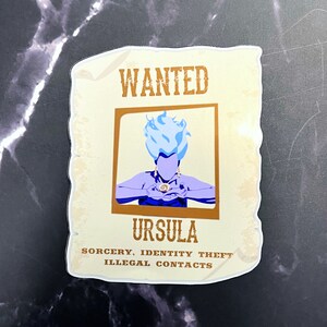 Disney Villain Hand-drawn Die Cut Sticker | Wanted Poster | Disney ...