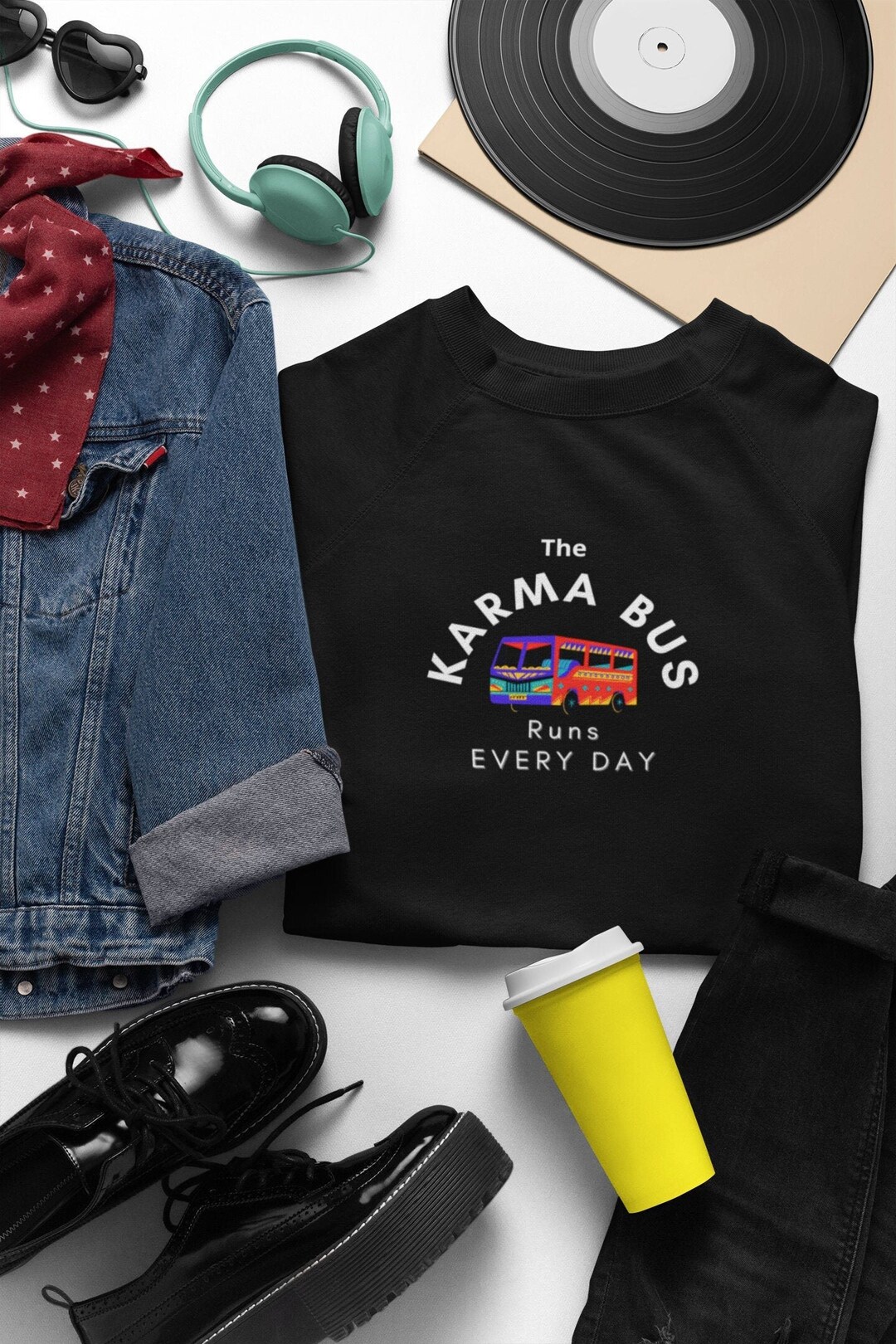 Karma Karma Bus Runs Every Day Karma Tshirt What Goes - Etsy