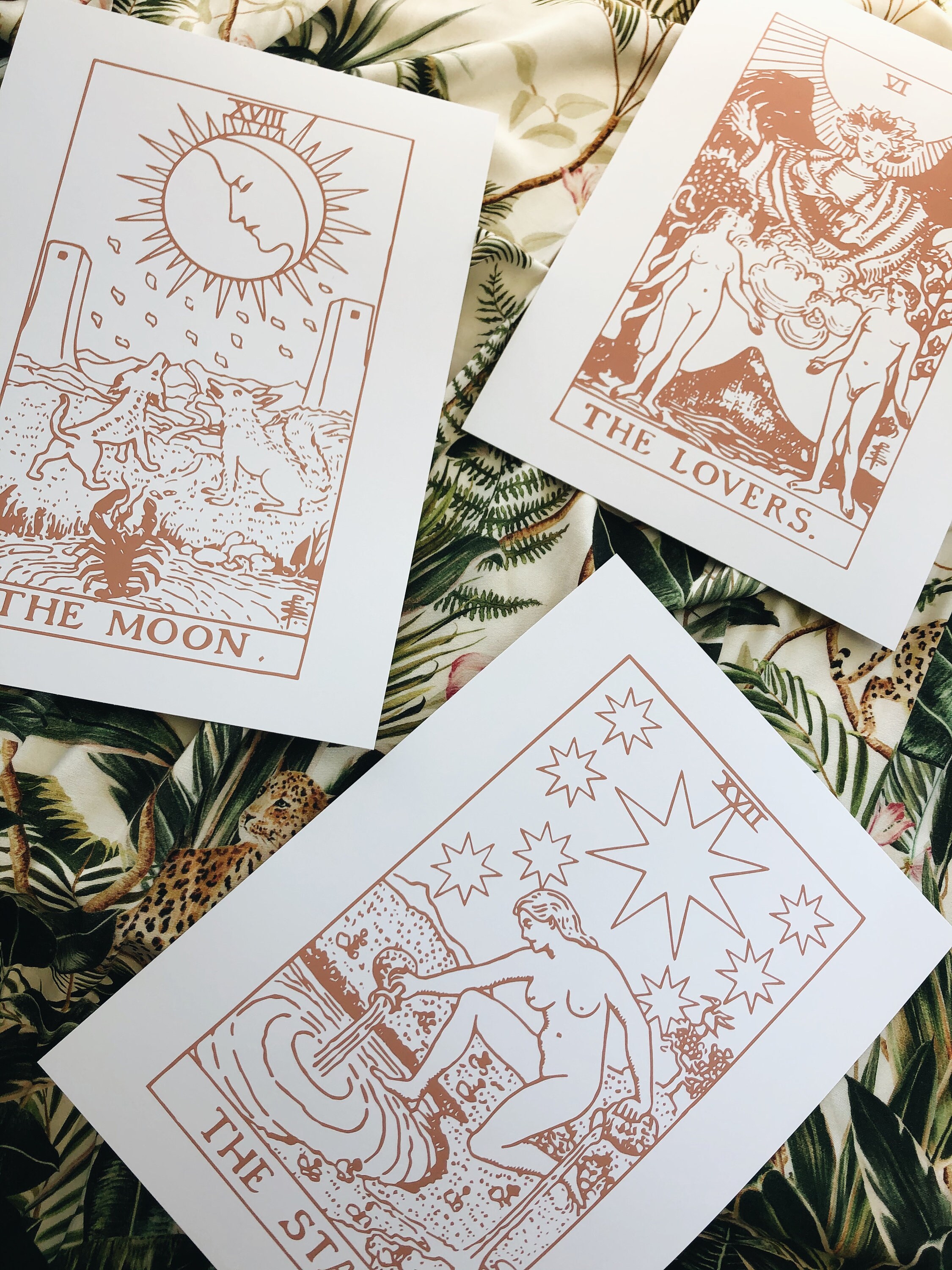 Set of 3 Tarot Prints Tarot Card Print the Star the Lovers | Etsy UK