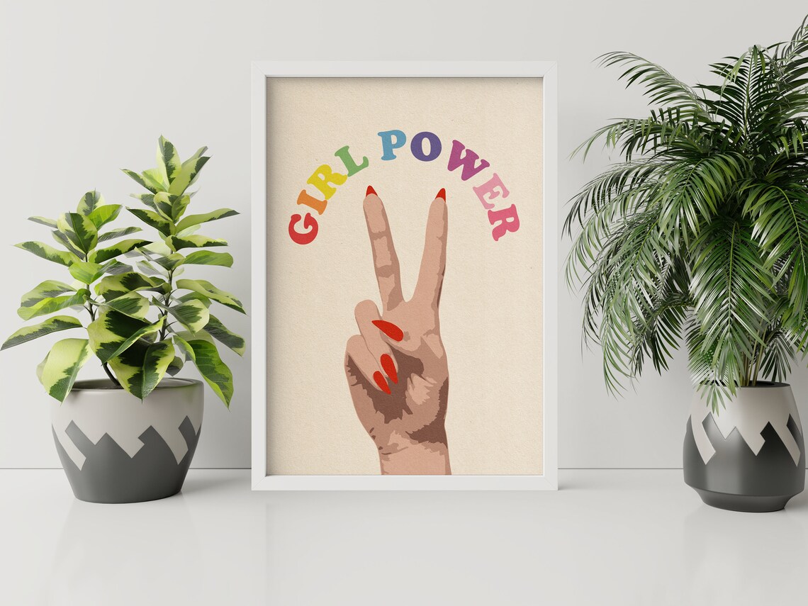 Girl Power A4 Print, Feminist Print, Wall Art, Gallery Wall, Feminist ...