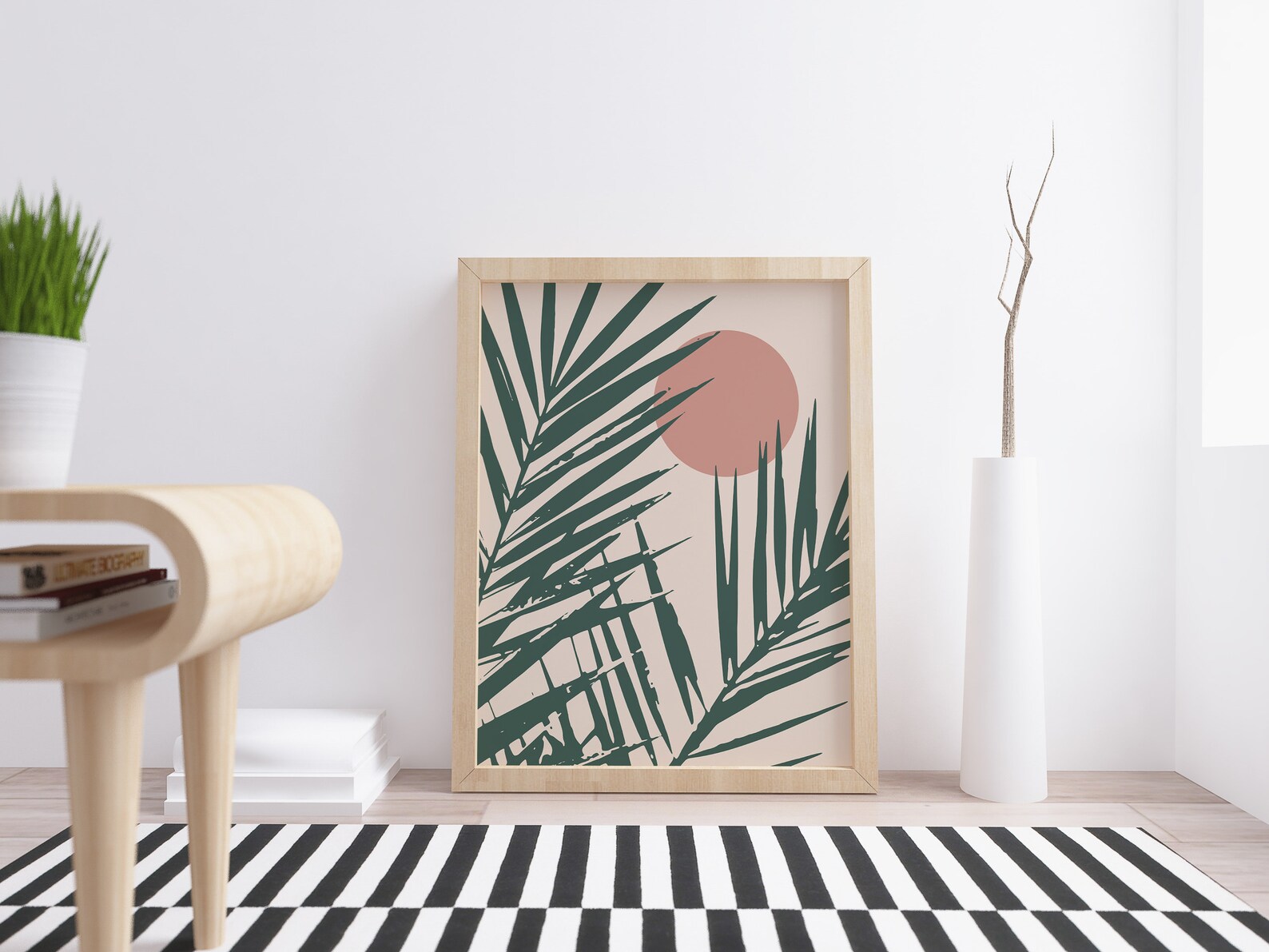 Palm Sun Print // Palm Print Wall Art // A3 A4 Print // Green | Etsy UK