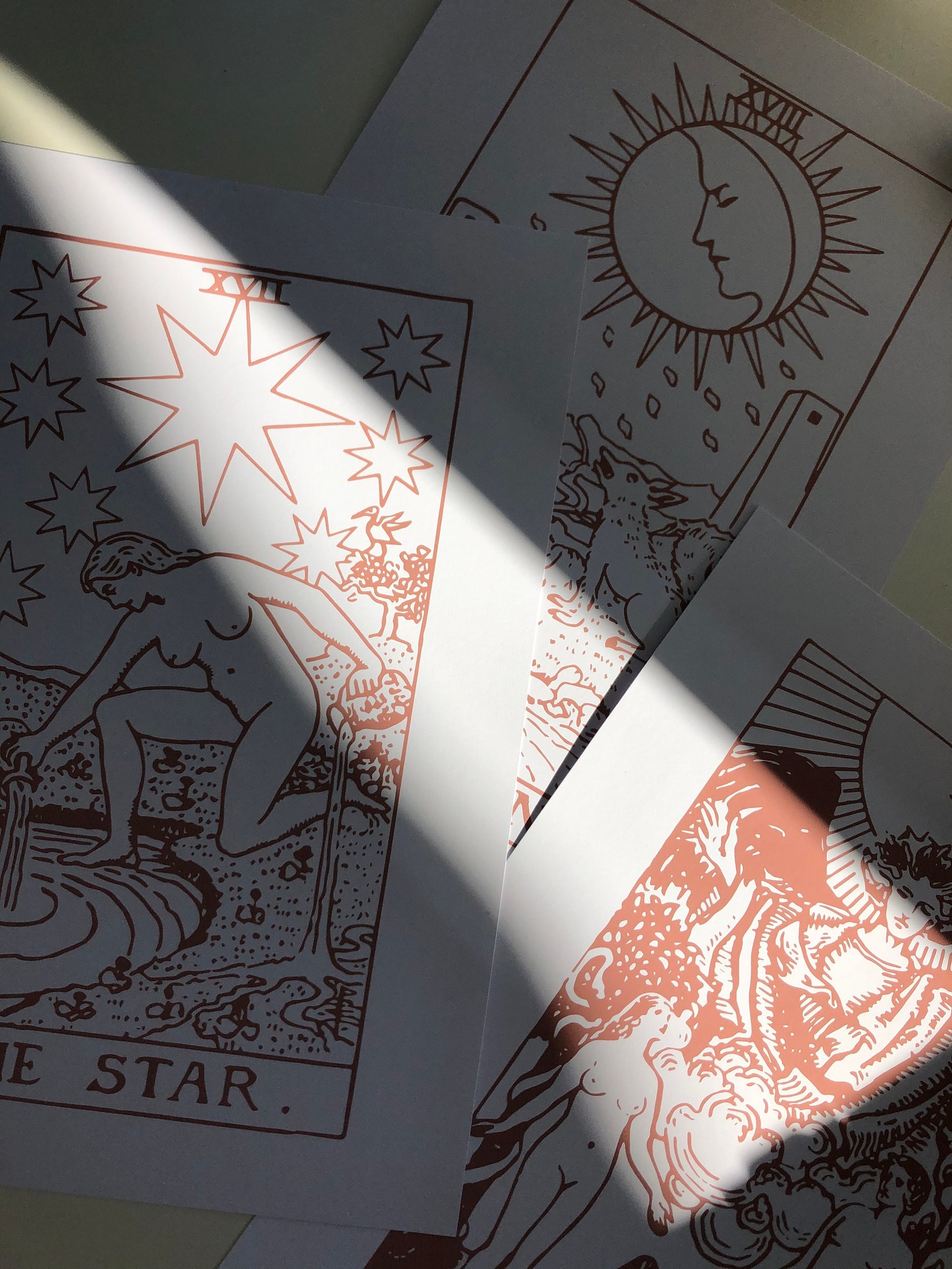 Set of 3 Tarot Prints Tarot Card Print the Star the Lovers | Etsy UK