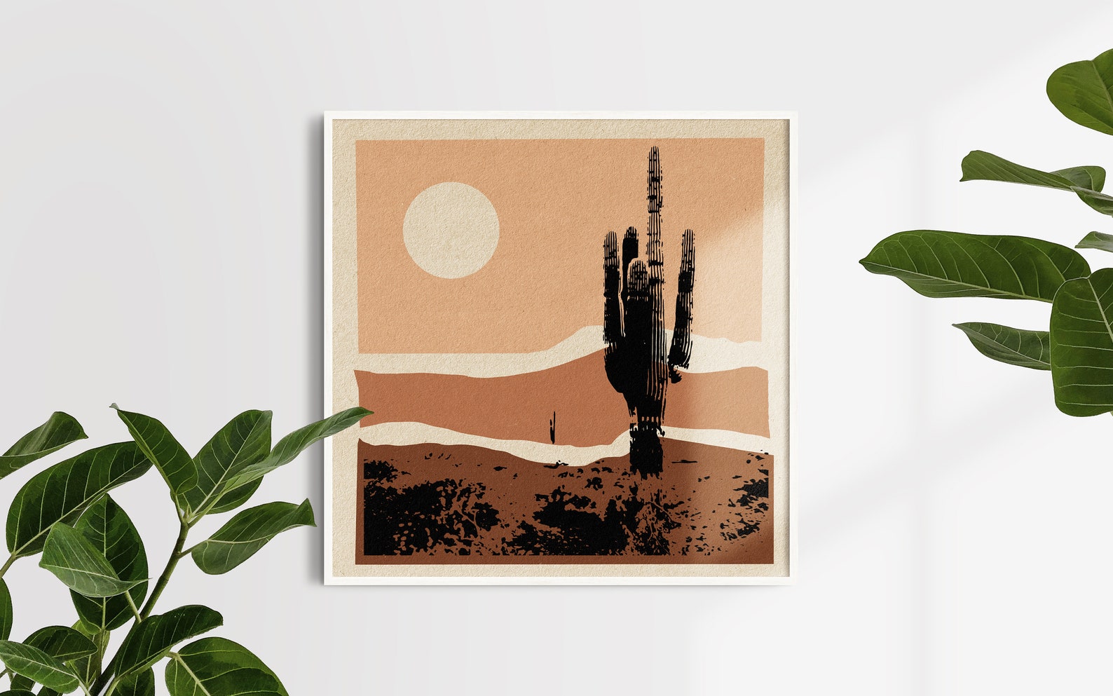 Desert Print // Desert Scene Wall Art // Cactus Print // | Etsy UK