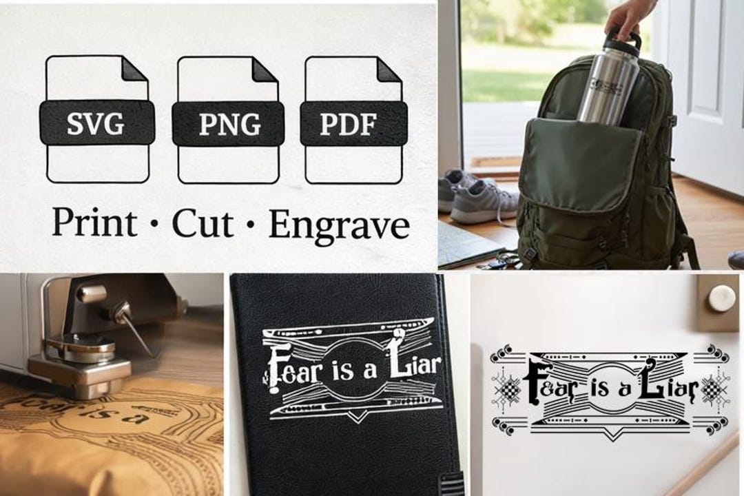 Fear is a Liar - SVG, PNG and PDF File for Cricut and Engraving - Etsy ...