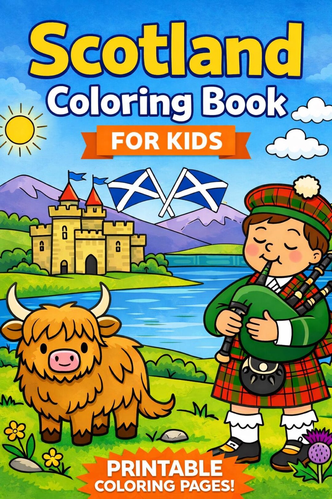 Scotland Coloring Book for Kids | Scottish Culture Activity (printable ...