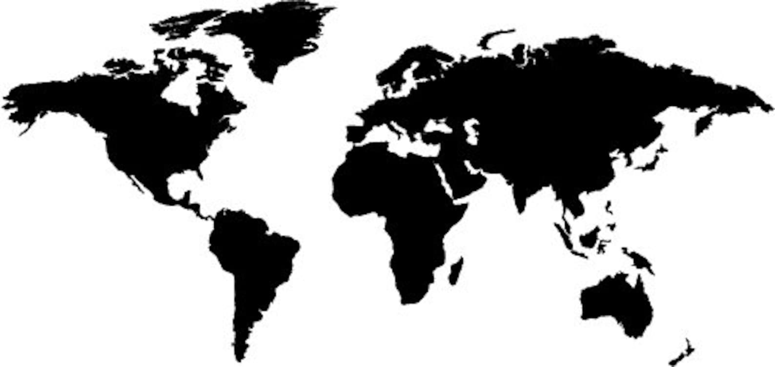 Map of the World SVG Files for Cricut the World SVG Pdf - Etsy