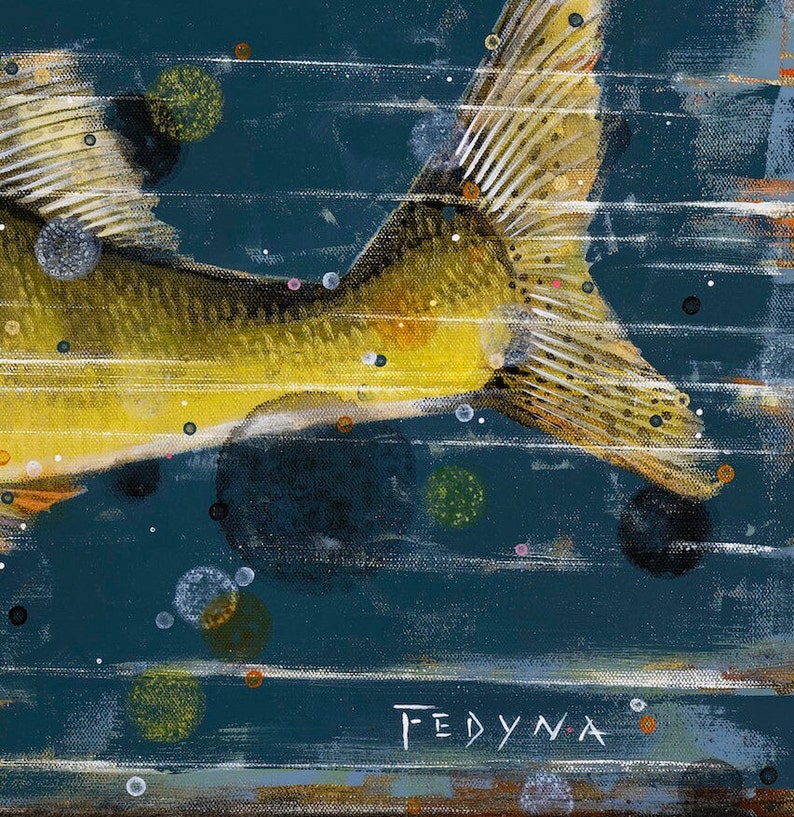 Walleye/pickerel - Sport Lake Fish and Lure - Giclee Matte Paper Print ...