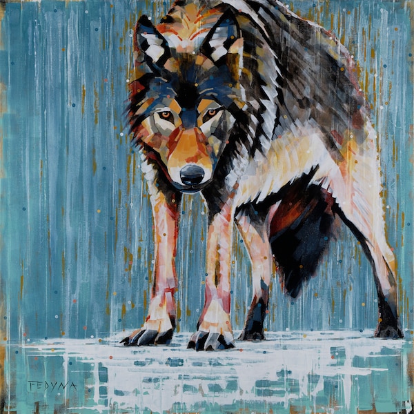 Wolf Print Art - Etsy