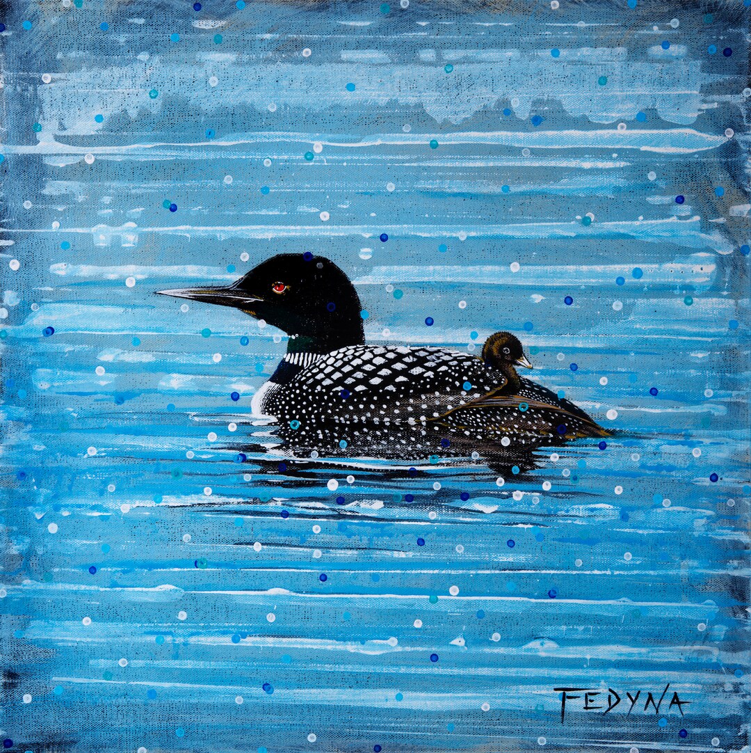 Loon and Chick Art Print – Canadian Wildlife, Spirit Animal - Etsy