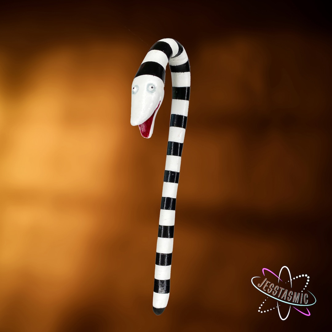 B&W Nightmare Before Xmas Candy Cane Snake - Etsy
