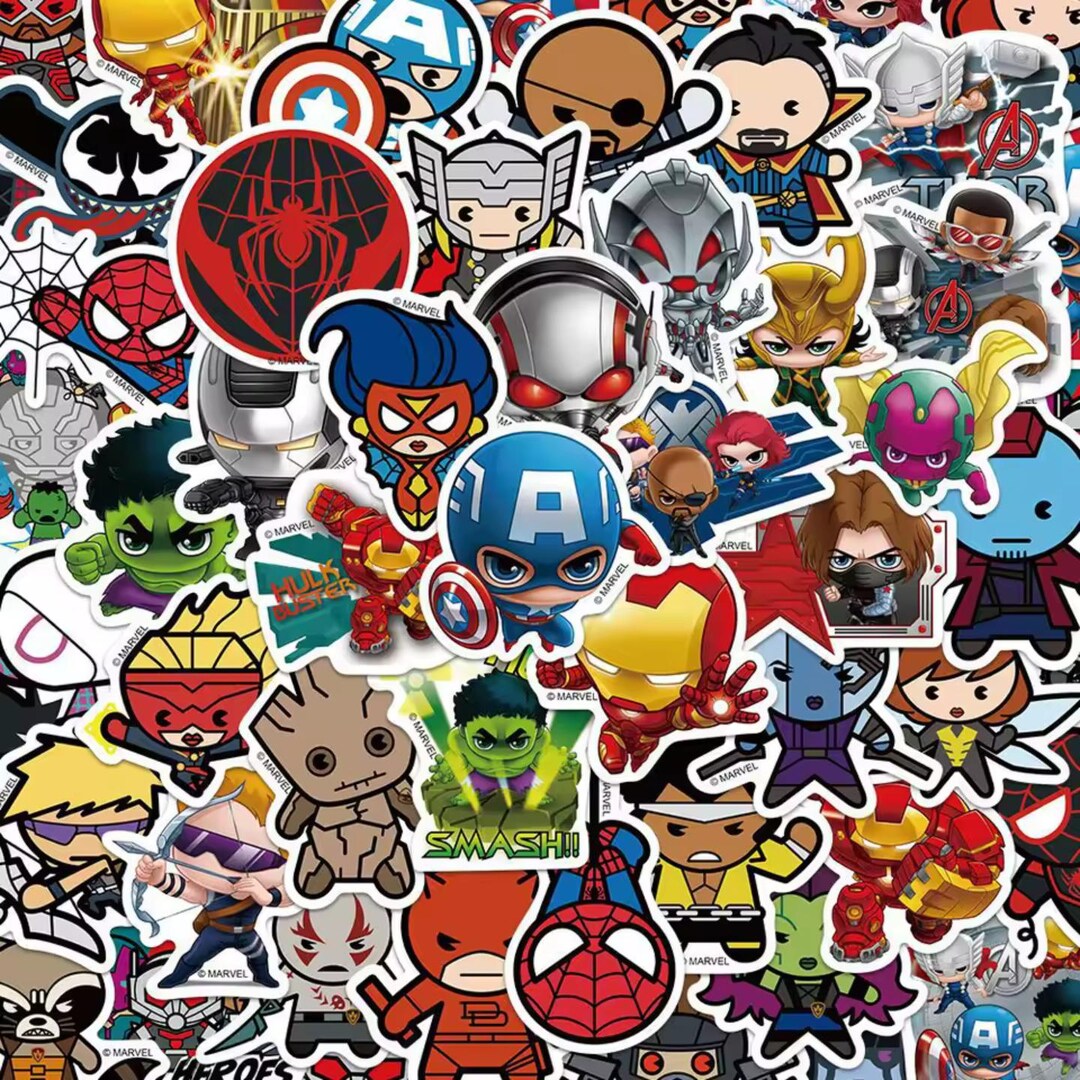 Marvel Stickers 50pcs - Etsy