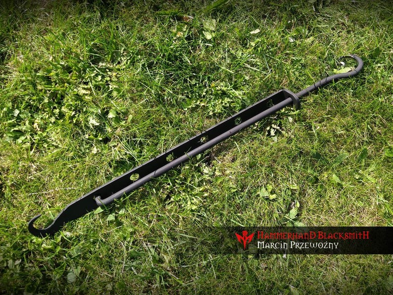 Forged Lifting Bar, Medieval Style Grill, Barbecue Accessories, Steel ...