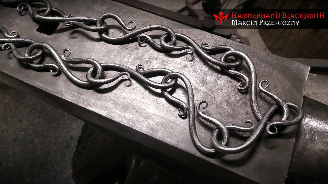 Hand Forged Chain, Medieval, Chain, Iron Chain, Plant Hanger, Lamp ...