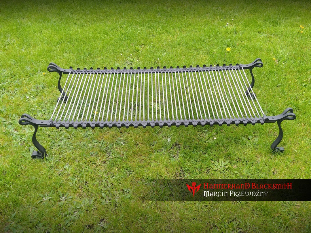 Heavy Forged Grate, Barbecue Accessories, Steel Blacksmith Grate. - Etsy