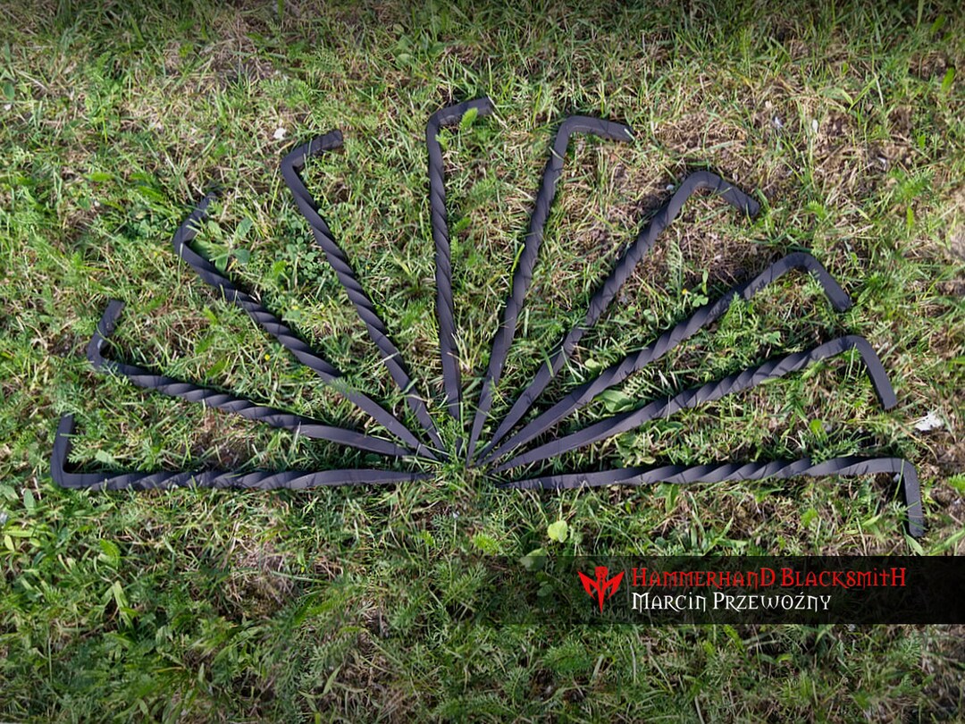 Hand Forged Tent Stakes Pegs Twisted L 30/40 Cm Long - Etsy