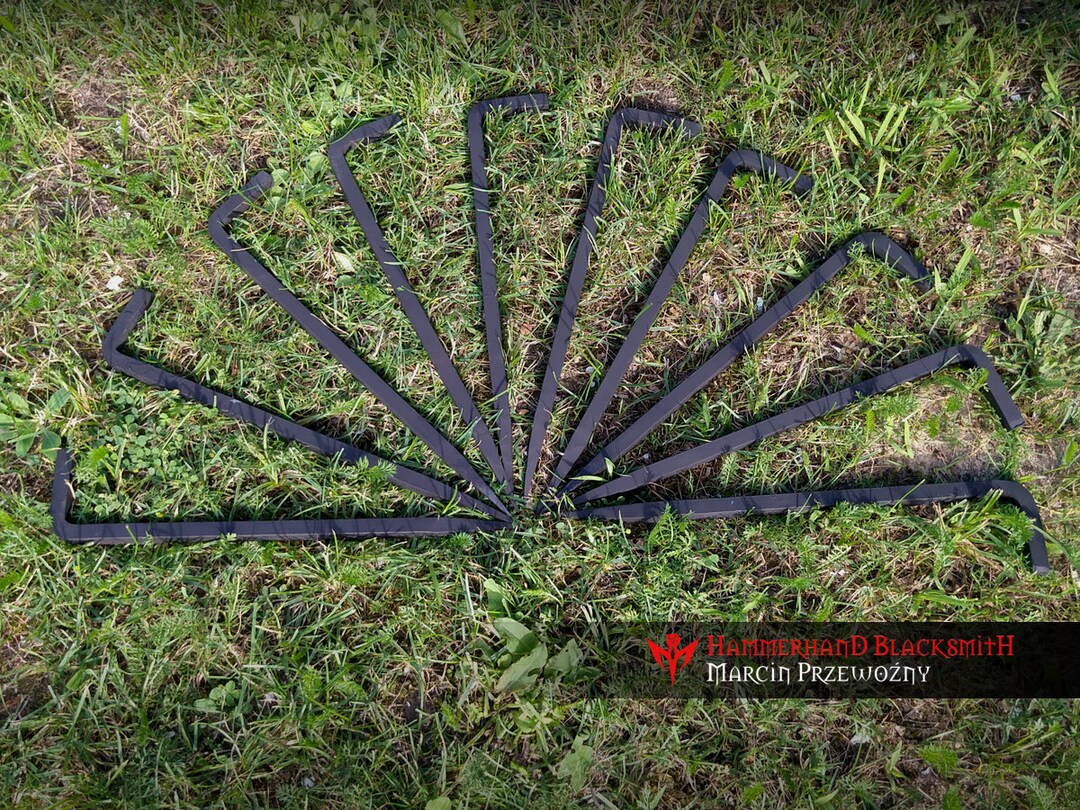 6 X Hand Forged Tent Stakes Pegs Straight L 40 Long - Etsy