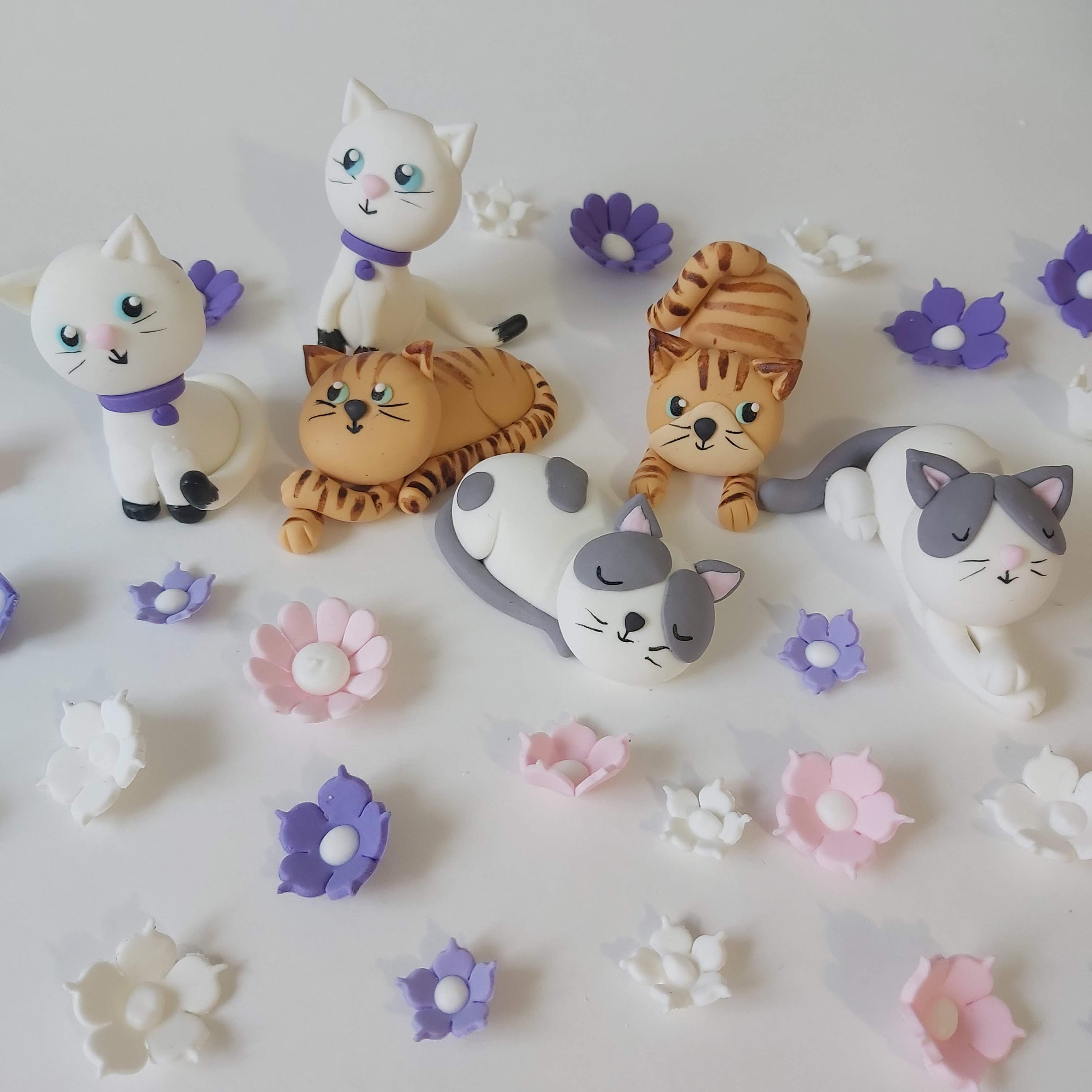 Sugar Kittens Cake Toppers Fondant Edible | Etsy