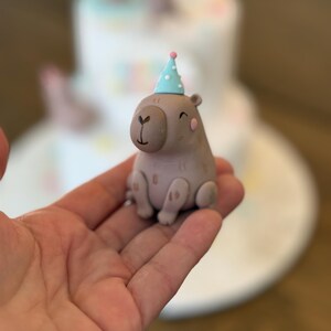 Handmade Capybara Cake Topper Set - Funny Capybara Happy Birthday ...