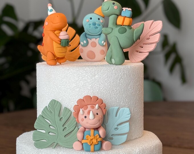 Dinosaur Cake Topper - Dinosaur Party - Dino Cake Topper - Edible ...