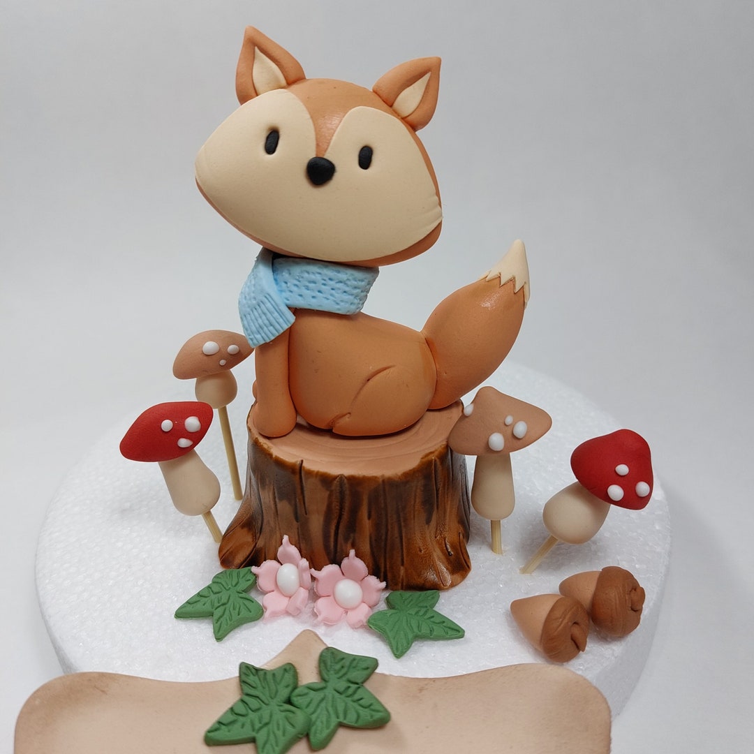 Fox Cake Topper Edible Woodland Animal Fondant - Etsy