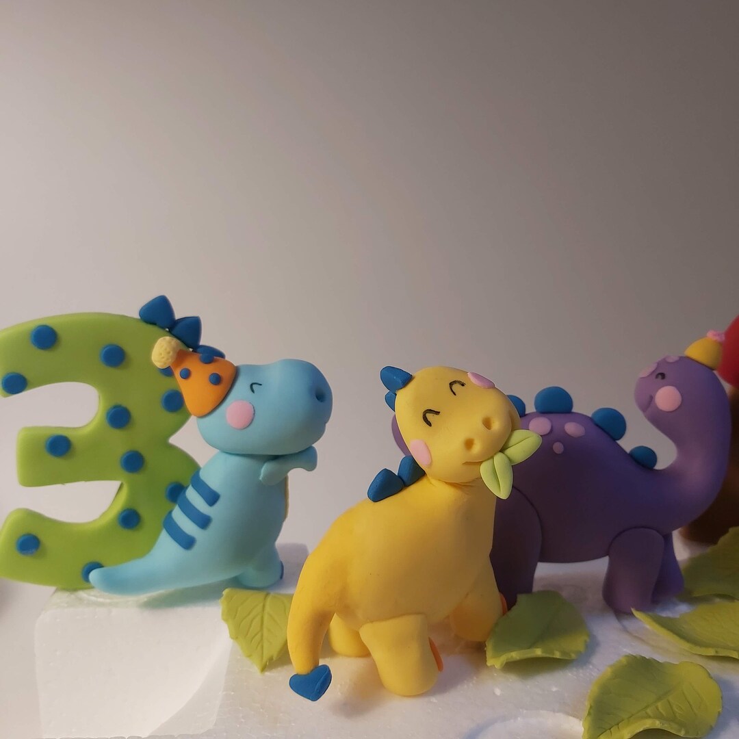 Dinosaur Cake Topper Dinosaur Party Dino Cake Topper Edible Dinosaur ...