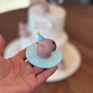 Handmade Capybara Cake Topper Set - Funny Capybara Happy Birthday ...