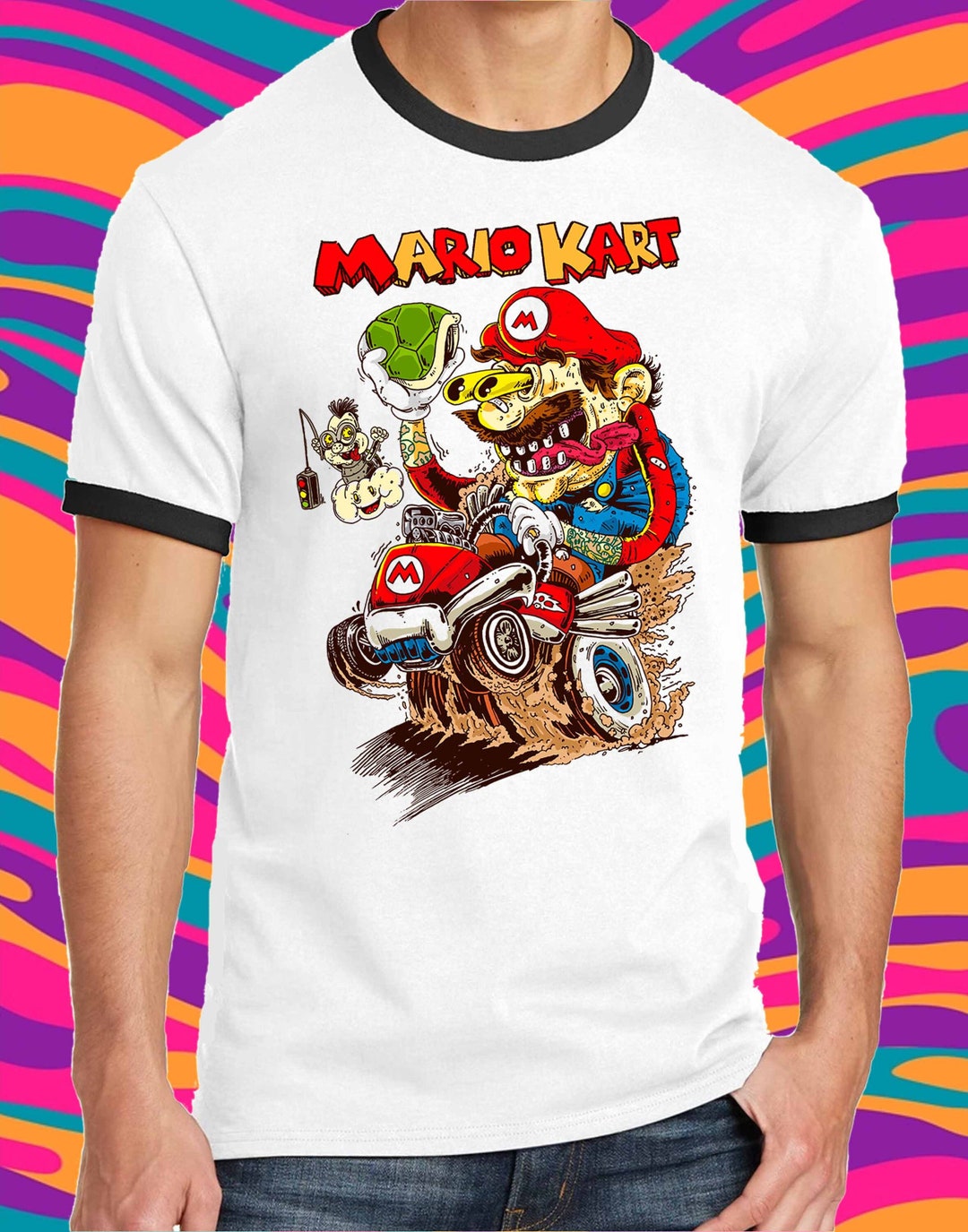 Mario Kart Fink Style Shirt SNES Wii - Etsy