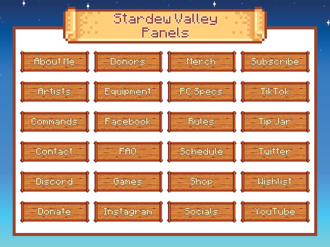 Animated Stardew Valley Twitch Pack Overlays Panels - Etsy Australia