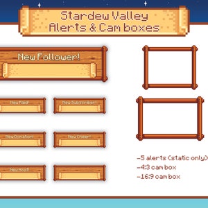 Animated Stardew Valley Twitch Pack - Overlays, Panels, Screens, Alerts ...