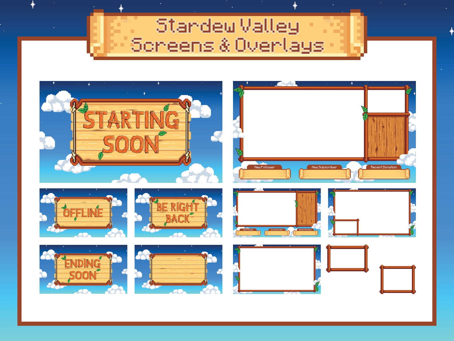 Animated Stardew Valley Twitch Screens and Overlays - Etsy Australia